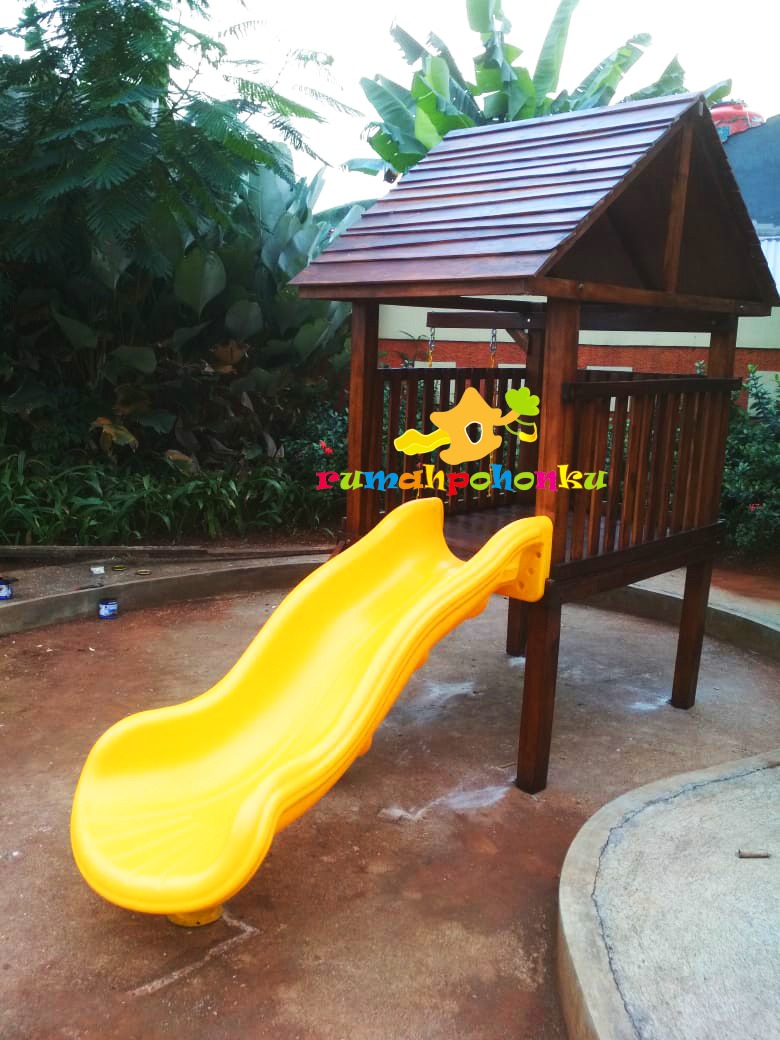 Simple Playfort 1 Custom Atap Kayu ukuran P 2.5 x L 3.5 x T 3 m | TOKO ...